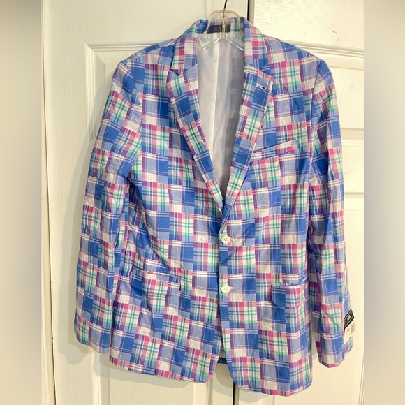 Izod | Jackets & Coats | Izod Pastel Blue And Pink Madras Sportcoat ...